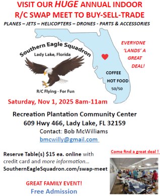 HUGE SES Indoor Swap Meet on Nov 1st - Southern Eagle Squadron